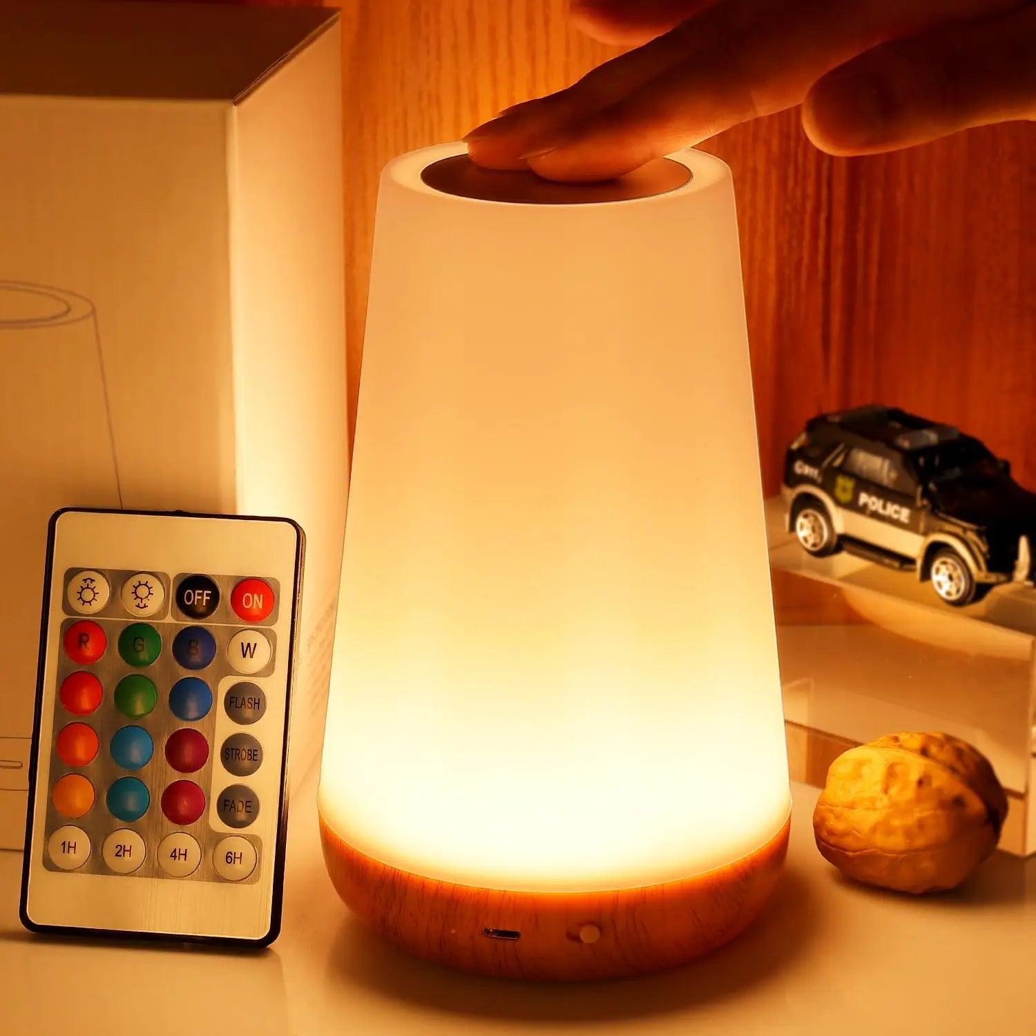 13 Color Changing Night Light RGB Remote Control Touch Dimmable Lamp P ...